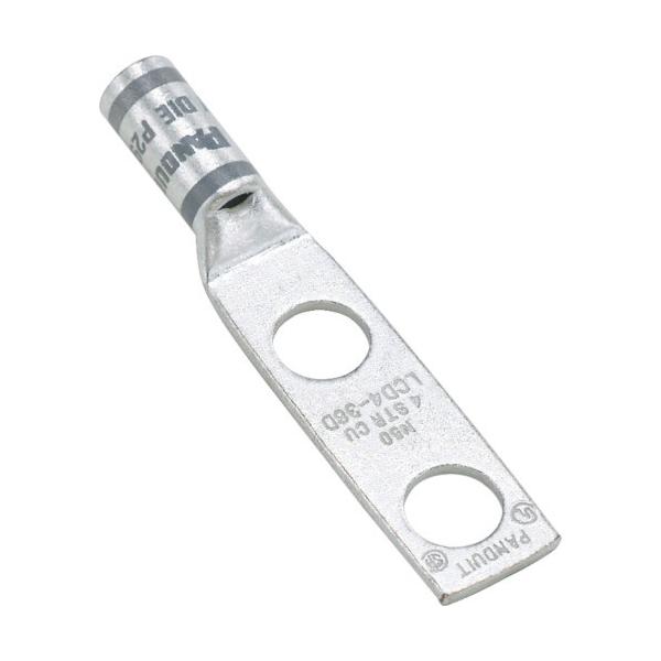 メーカー：パンドウイット  品番：LCD6-14A-L  銅線用2つ穴の圧縮端子です。