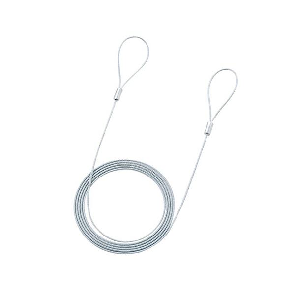 メーカー：サンワサプライ　 品番：SLE-3W-2  取り付け部品、鍵などに接続する、セキュリティ用ワイヤー。　　＜パッケージ＞