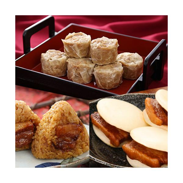 メーカー：ふくみ屋　 品番：IS0017  長崎で生まれた芳醇「伝統の味」。角煮卓袱まんじゅう、長崎焼売、角煮おにぎりの詰め合わせです。　　＜イメージ＞＜パッケージ＞