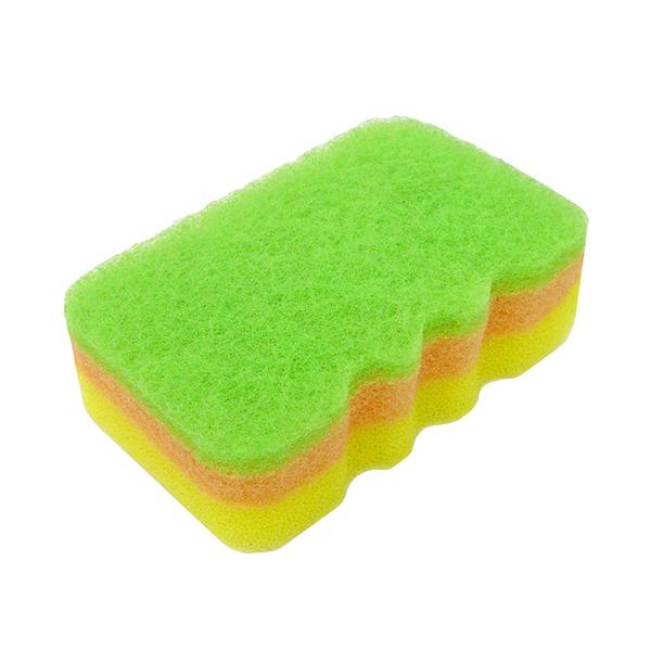 メーカー：キクロン 　品番：102198   泡がもこもこ溢れ出す、キッチンスポンジ　　＜パッケージ＞※商品の色はグリーンになります。