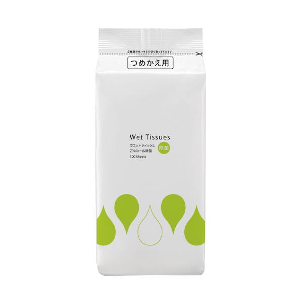 メーカー：オリジナル 　品番：TWJ-100P   【アルコール配合】身の周りの除菌に。　　