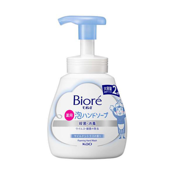 メーカー：花王 　品番：366528   殺菌ミクロン泡で、汚れを分解。バイ菌・ニオイをスッキリ落とします。　　＜手のひらからこぼれにくい下向きノズル＞＜小さな手でも押しやすい抗菌ポンプヘッド採用＞