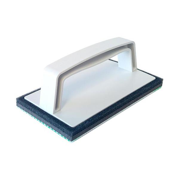 メーカー：アズマ工業　 品番：AZ665  外壁・コンクリートの汚れ落としブラシ。洗剤不要！　　＜寸法＞＜パッケージ＞特長の異なるW繊維を使用。