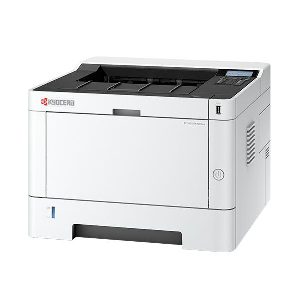 メーカー：京セラ　 品番：ECOSYS PA4000WX  場所を選ばずベストな通信環境で使える、コンパクトサイズのモノクロA4プリンター　　