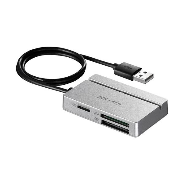 メーカー：バッファロー　 品番：BSCR100U2SV  スマホやデジカメの主要なメディアに対応。これ一台で様々なシーンでご利用いただけます。　　