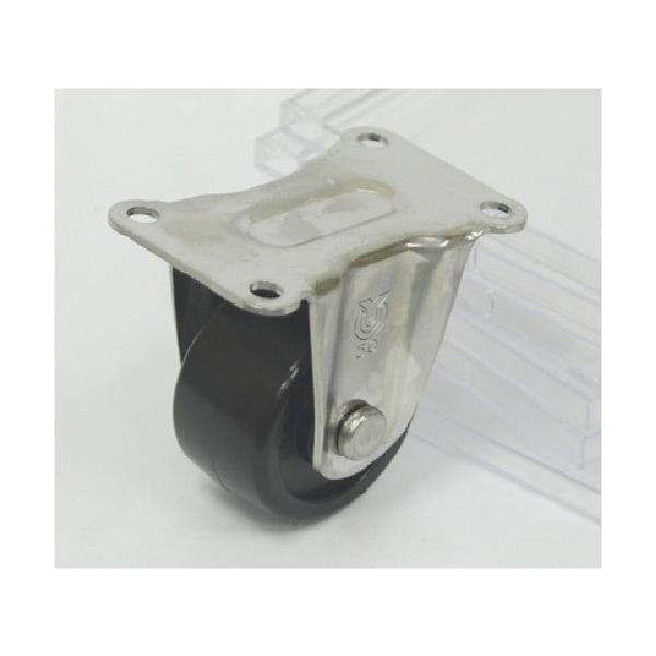 メーカー：ユーエイキャスター  品番：SUS-HR-75PB  耐水性・耐食性に優れたオールステンレス製金具を使用しています。