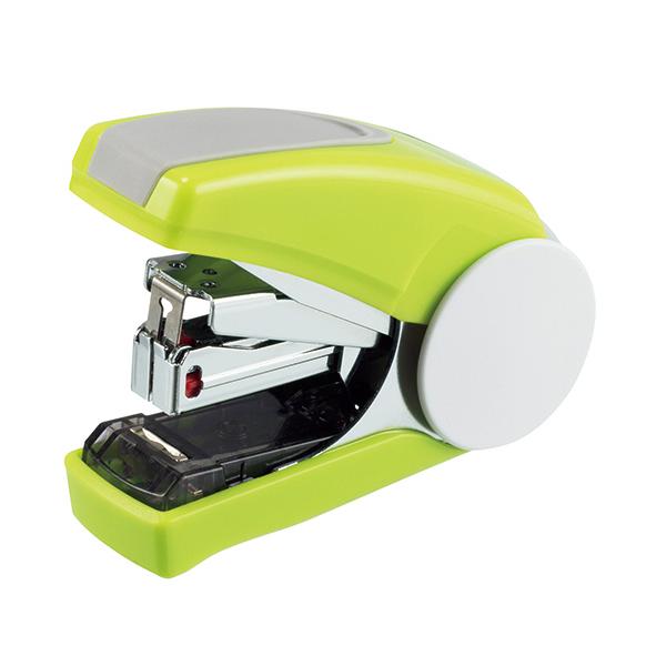 メーカー：ライオン事務器 　品番：FS-30N グリ-ン   持って「かる」い！使って「かる」い！コンパクトで強力な省力ステープラ。PPC用紙最大30枚綴じ可能！！　　＜使用例＞