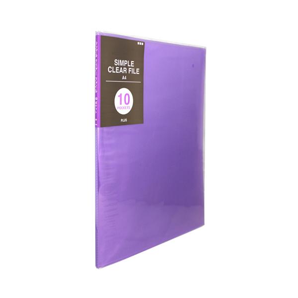 メーカー：プラス 　品番：FC-210SC PP   【固定式】透明表紙で中身が見やすい。　　画像はイメージです。<BR>商品の色はパープルになります。画像はイメージです。<BR>商品の色はパープルになります。