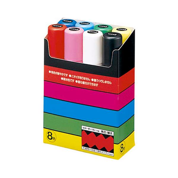 メーカー：三菱鉛筆 　品番：PC17K8C   【使い切りタイプ】鮮やかな発色でＰＯＰ作りに便利！　　＜使用イメージ＞