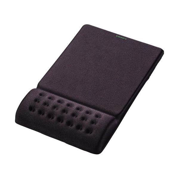 メーカー：エレコム 　品番：MP-095BK   ディンプル加工でサラッと快適！手首の疲労を軽減するリストレスト一体型マウスパッド　　＜使用イメージ＞