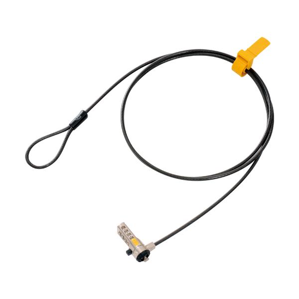 メーカー：ケンジントン 　品番：MC64673   スリムなシリンダーヘッドで薄型ノートブックにも快適に使えます。　　特許取得のT字ロック採用。ダイヤル錠の暗証番号4桁は、お好みの番号に設定可能。