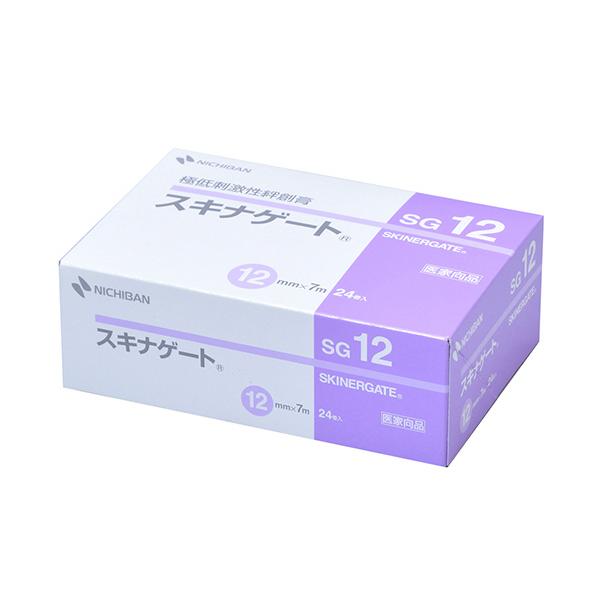 メーカー：ニチバン 　品番：SG12   低刺激のテープ。柔軟性の高い基材が皮膚の動きに追従し、ストレスを軽減。皮膚が脆弱な方やご高齢の方に。　　※商品は12mm×7mになります。※商品は12mm×7mになります。