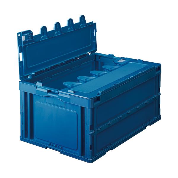 メーカー：オリジナル 　品番：GP-OC40F-B   簡易ロック付のフタが付いた折りたたみコンテナ　　＜簡易ロック付＞