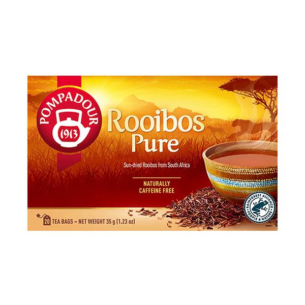 メーカー：ポンパドール　品番：1914　ノンカフェイン、癖がなく飲みやすいルイボスティー<br>