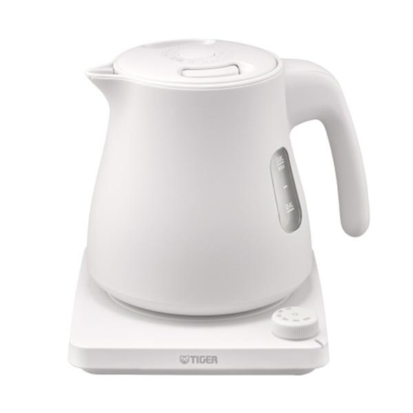 メーカー：タイガー魔法瓶 　品番：PTV-A080WG   安全設計に加えて、温度調節機能も。毎日の生活を豊かにするタイガーケトル。　　転倒時にお湯もれを防止。蒸気レス。二重構造で本体が熱くなりにくい。＜カラーラインアップ＞