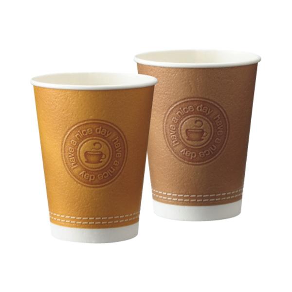 メーカー：オリジナル　品番：GDPR09ES　使い古したレザーの肌触りの断熱紙コップ<br>