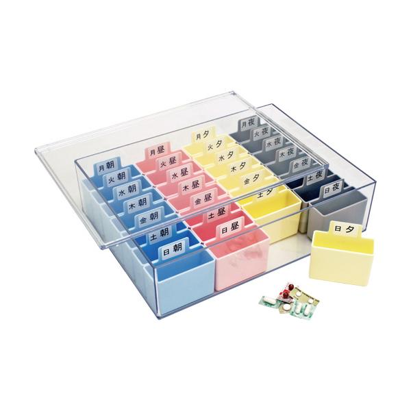 メーカー：蝶プラ工業   品番：シユウカンクスリケ-ス   1週間分のお薬がひと目でわかります。