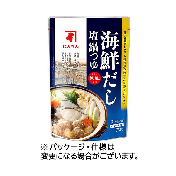 メーカー：にんべん　 品番：9183  鰹節専門店がだしの知識を活かした具材のうま味引き立つ鍋つゆ　　＜パッケージ裏面＞＜調理イメージ＞