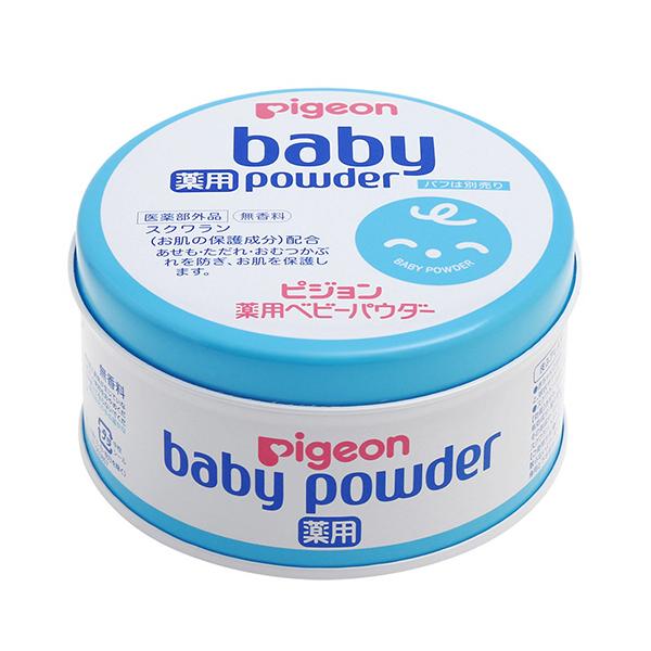 ピジョンメーカー：　品番：070584　あせもやただれを防ぐ薬用タイプ。<br>