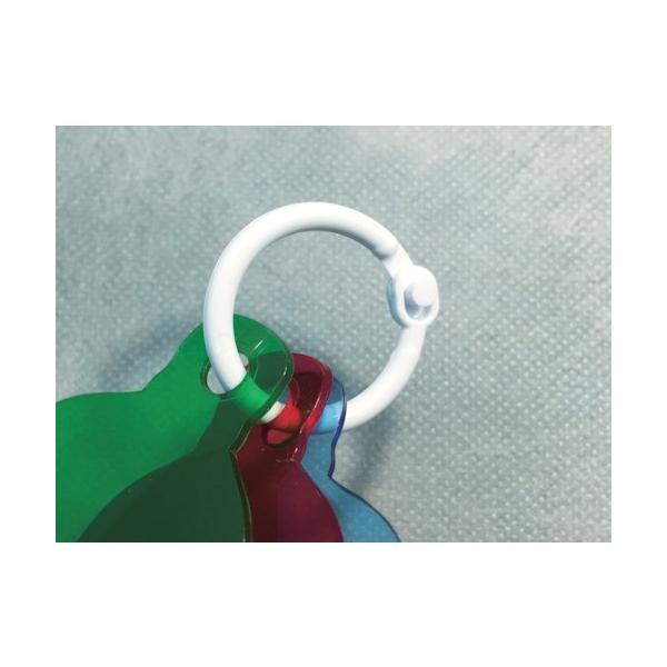 メーカー：ＴＲＵＳＣＯ  品番：TKRJ-20  リングを開いてカードを自由に抜き差しできます。