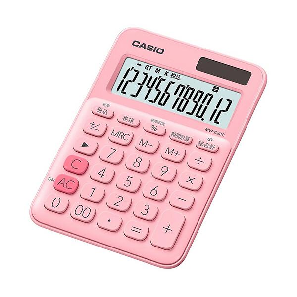 メーカー：カシオ　品番：MW-C20C-PK-N　卓上でも手打ちでも活躍！