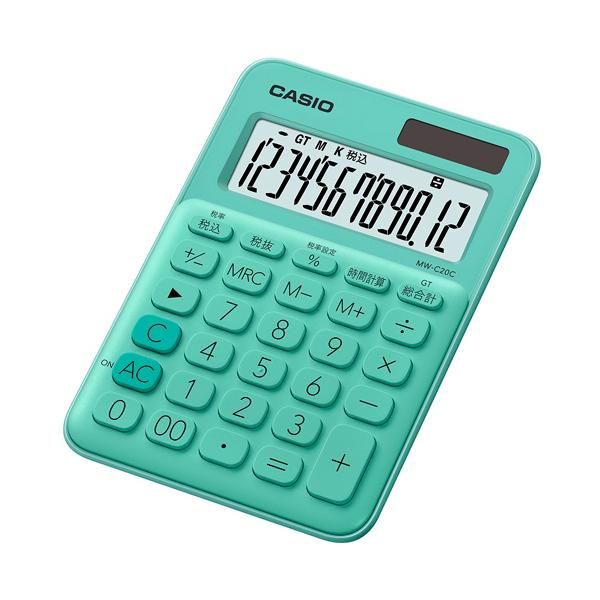メーカー：カシオ　品番：MW-C20C-GN-N　卓上でも手打ちでも活躍！