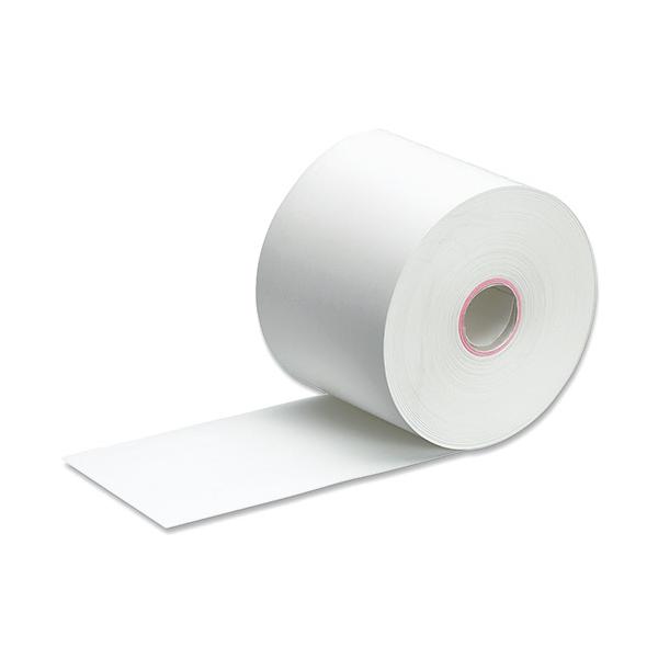 メーカー：オリジナル 　品番：FSSR5880CL20-H   森林認証紙を使用し、環境に配慮したレジ用ロール紙　　余分な紙管ゴミが出ない、コアレス（芯無し）タイプ。＜1パック（5巻）＞