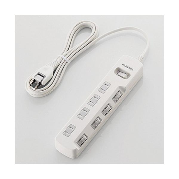 メーカー：エレコム  品番：T-K8A-2425WH  パソコンやテレビなどの精密機器を雷から守る!高性能雷サージ吸収素子内蔵、安全性と使い勝手に配慮した雷ガードタップ。