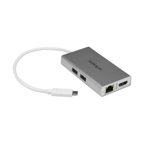メーカー：ＳｔａｒＴｅｃｈ．ｃｏｍ 　品番：DKT30CHPDW   USB Type-C（5Gbps対応）でノートパソコンを充電／給電。4Kビデオ、ギガビットイーサネット、USB 3.0ポート2口を追加し、外出時でもワークステーションとし...