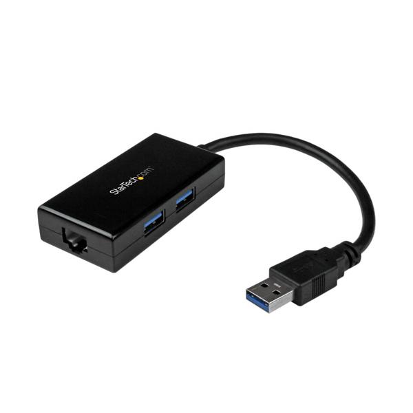 メーカー：ＳｔａｒＴｅｃｈ．ｃｏｍ 　品番：USB31000S2H   Gigabit Ethernet接続機能とUSB 3.0ポート2基をUSB ポートを搭載したノートパソコン/タブレットに追加　　