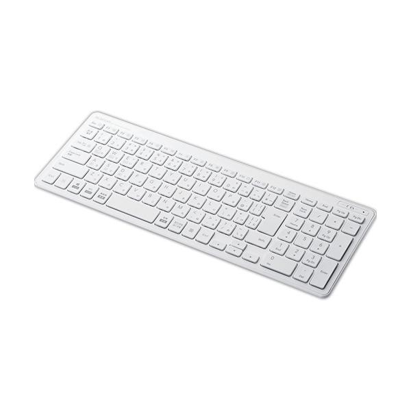 メーカー：エレコム　 品番：TK-FBP101WH  【無線タイプ】薄型ながらもしっかりとした打ち心地。　　＜軽い力で打鍵できる「パンタグラフ方式」を採用＞<BR>商品の色はホワイトになります。