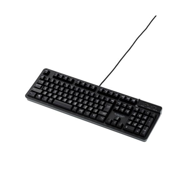 メーカー：エレコム　品番：TK-FCM094HBK　【有線タイプ】メカニカルと同じキートップ設計で抜群の打ち心地。　