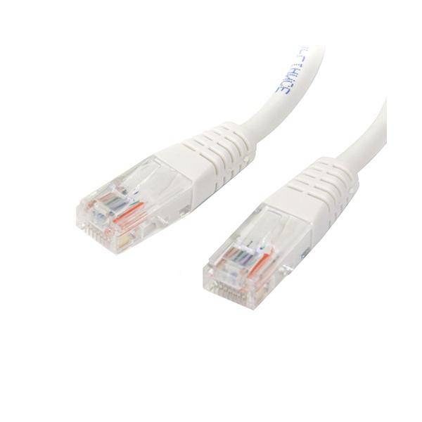 メーカー：ＳｔａｒＴｅｃｈ．ｃｏｍ 　品番：M45PATCH1WH   イーサネット給電機能対応の高品質カテゴリ5eケーブルでイーサネットネットワークに高速接続　　