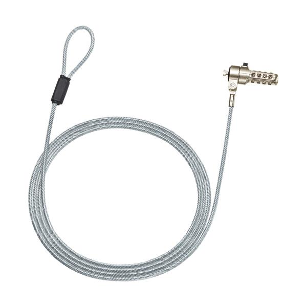 メーカー：サンワサプライ   品番：SLE-36S   小型セキュリティスロット対応のダイヤル式セキュリティワイヤー