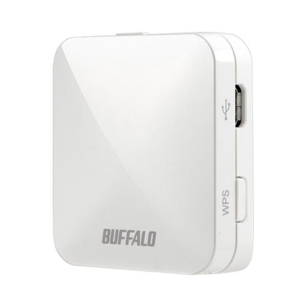 メーカー：バッファロー 　品番：WMR-433W2-WH   持ち運びに便利な超軽量・コンパクト筐体　　＜正面＞＜側面＞＜側面＞＜側面＞