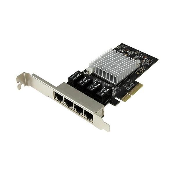メーカー：ＳｔａｒＴｅｃｈ．ｃｏｍ   品番：ST4000SPEXI   4ポート ギガビットイーサネット増設PCI Express ネットワークLANカード