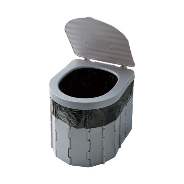 メーカー：ＹＡＭＡＺＥＮ　 品番：YKT-12G  もしもの緊急時や災害時に役立つ折りたたみ式簡易トイレ。　　＜折りたたみ時＞＜折りたたみ時＞安心の座りやすさ。使用後は凝固剤をふりかける。