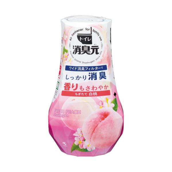 メーカー：小林製薬　品番：トイレノシヨウシユウゲンモギタテハクトウ 400ML　極太「ろ紙」が、ニオイのもとをぐんぐん消臭。