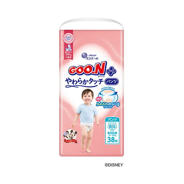 メーカー：大王製紙　 品番：21001265  たくさん動いてものびのび快適、動きやすさにこだわった肌触り。　　