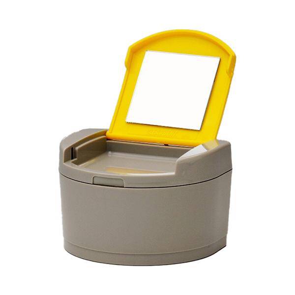 メーカー：広栄社　 品番：23901  便利な鏡が付いた入れ歯ケース。　　※商品の色はグリーン・イエローのいずれかとなります。色はお選びいただけません。※商品の色はグリーン・イエローのいずれかとなります。色はお選びいただけません。＜パッケージ＞