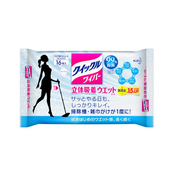 メーカー：花王  品番：327826  洗浄成分を含んだ立体構造のシート。ホコリ・髪の毛をからめとりながら、皮脂汚れ・砂ボコリをスッキリ除去。