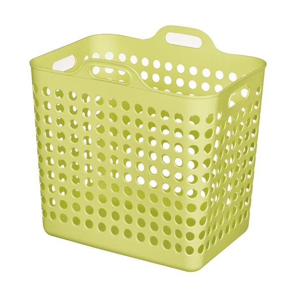 メーカー：ヒマラヤ化学   品番：NO.1572G   ランドリー、レジャー行楽、おもちゃ箱など幅広く使える便利バスケット。