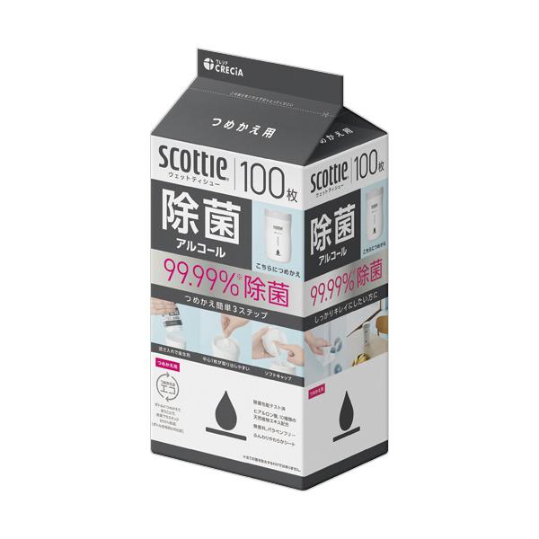 メーカー：日本製紙クレシア　 品番：771355  【アルコール配合】身のまわりを99.99％除菌するウエットティシュー。　　