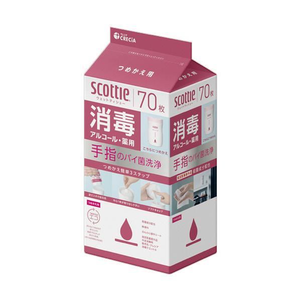 メーカー：日本製紙クレシア　品番：771515　【アルコール配合】手指のバイ菌洗浄　