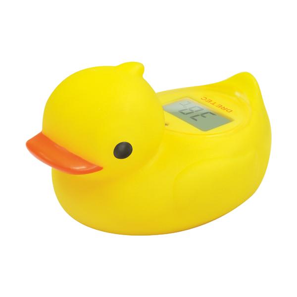 メーカー：ドリテック   品番：O-238NYE   湯船に浮かぶアヒルの湯温計。バスタイムを楽しみながら湯温を適切に保てます。