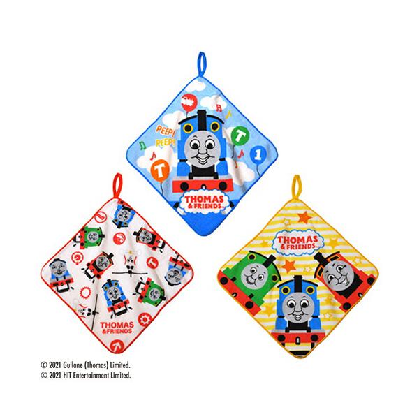 メーカー：丸眞　 品番：4625000800  柄が違うループタオル3枚セット。裏面はお名前が書けるネーム付です。　　