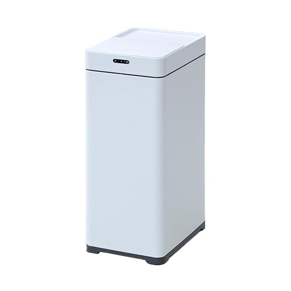 メーカー：ＹＡＭＡＺＥＮ　 品番：HST-45R(WH)  場所を取らないスライド式の自動開閉ゴミ箱です。センサー式だから、手ぶらでフタを開け閉めできます。　　シンプルな外観。凹凸が少ないのでお手入れが簡単。電源は単三電池6本。