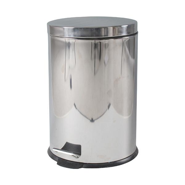 メーカー：不二貿易　 品番：C/D78833  ステンレス製の丸形ペダルペールです。　　＜使用イメージ＞＜使用イメージ＞