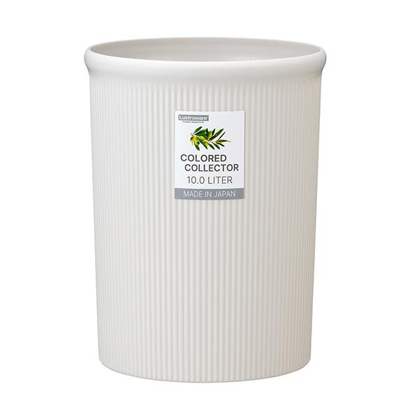 メーカー：岩崎工業　 品番：L-1061 WH  縦ストライプのシンプルデザインが好評で20年以上売れ続けている屑入れのベストセラー　　