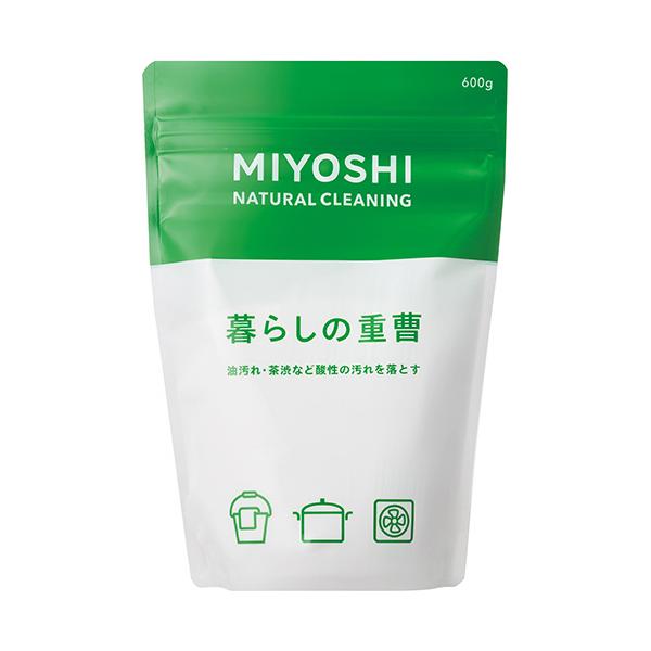 メーカー：ミヨシ石鹸　 品番：196540  油汚れ・茶渋など酸性の汚れを落とす　　＜パッケージ裏面＞